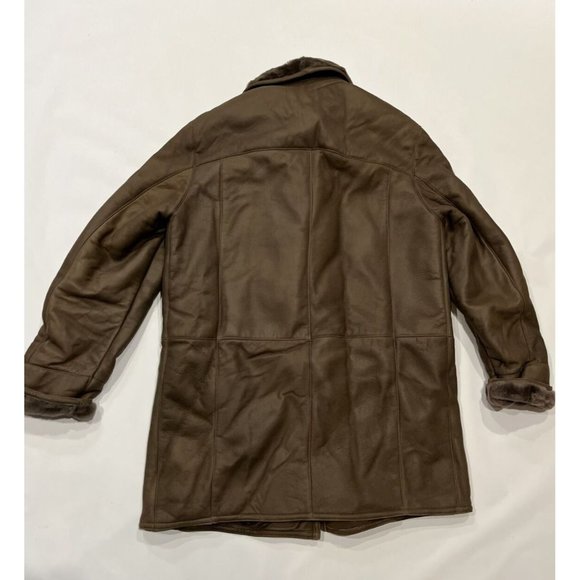 Gallotti | Jackets & Coats | 2495 Gallotti Mens Brown Leather Shearling ...